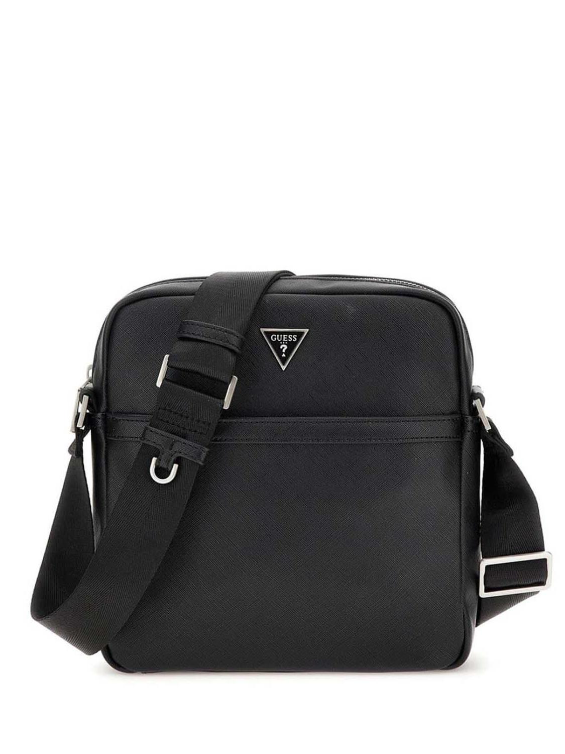 Guess Certosa Bolsa De Hombro Negro - ¡Compra A Precios De Outlet!