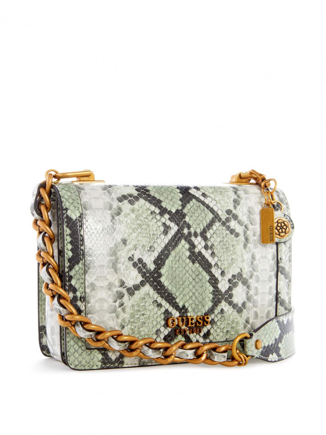 Guess Abey Python Bolsa De Hombro Pitón Sabio - ¡Compra A Precios De Outlet!