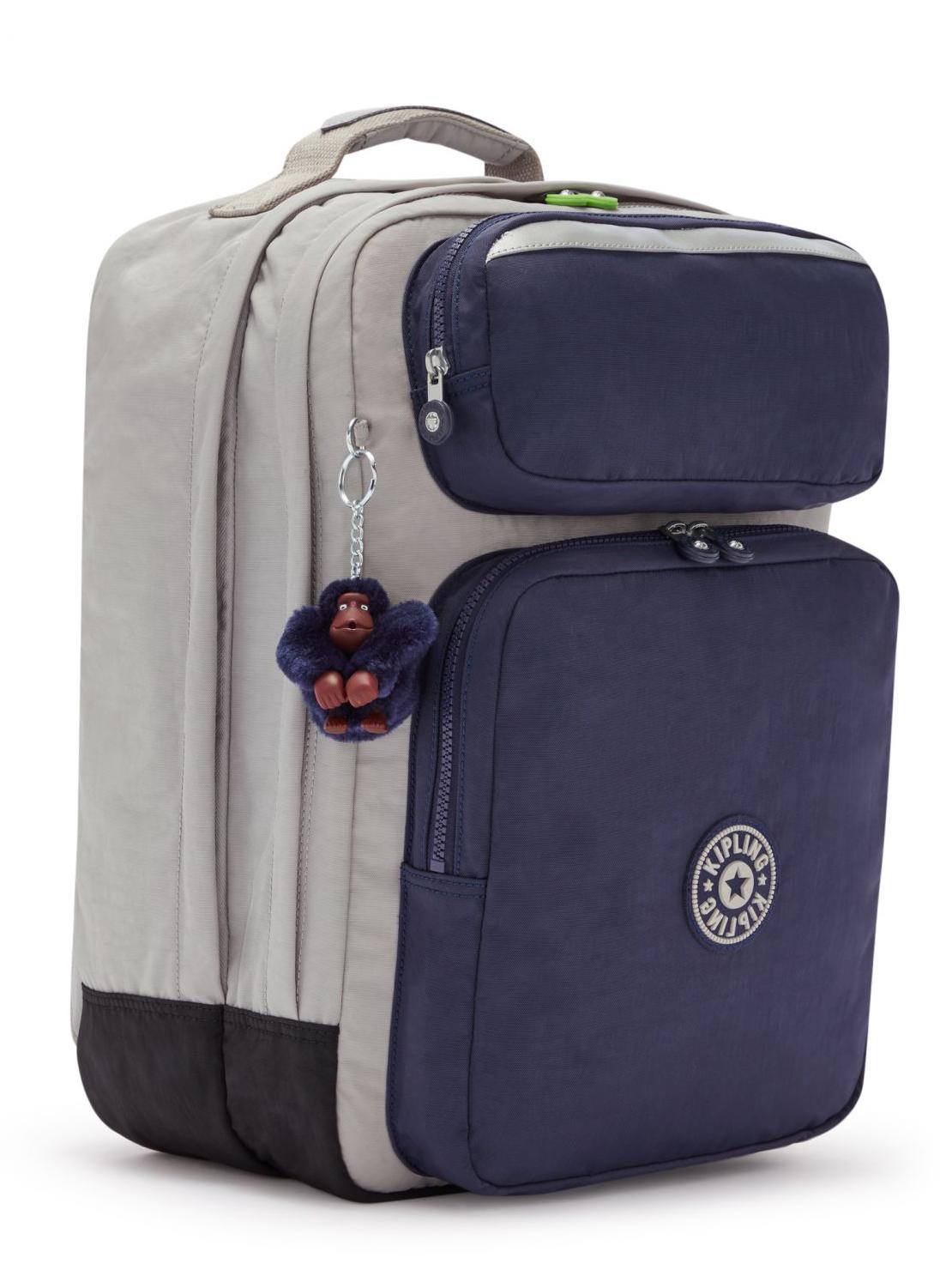 Kipling Scotty Mochila Grande Para Pc De 15" Gris Juguetón - ¡Compra A Precios De Outlet!