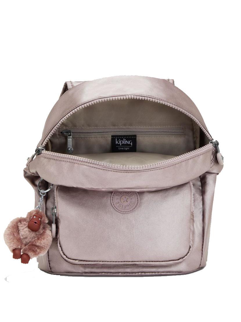 Kipling Marigold Mochila Pequeña Avellana Metalizado - ¡Compra A ...