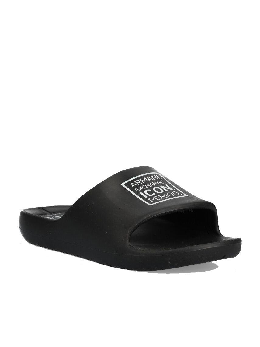 Armani Exchange Icon Zapatilla De Banda Negro / Negro - ¡Compra A ...