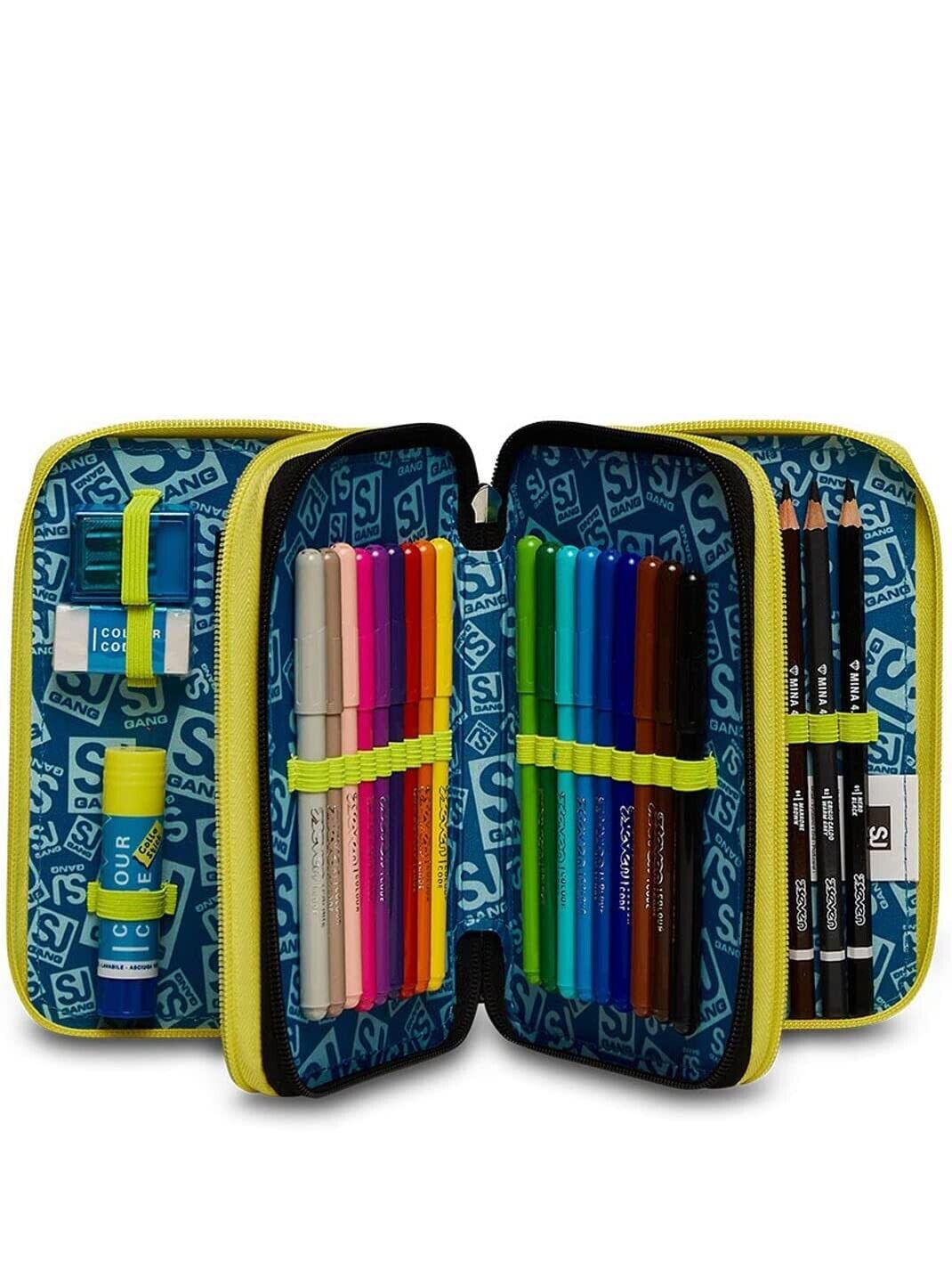 Sjgang Critty Boy Estuche Con Kit Escolar Completo Turquesa ...