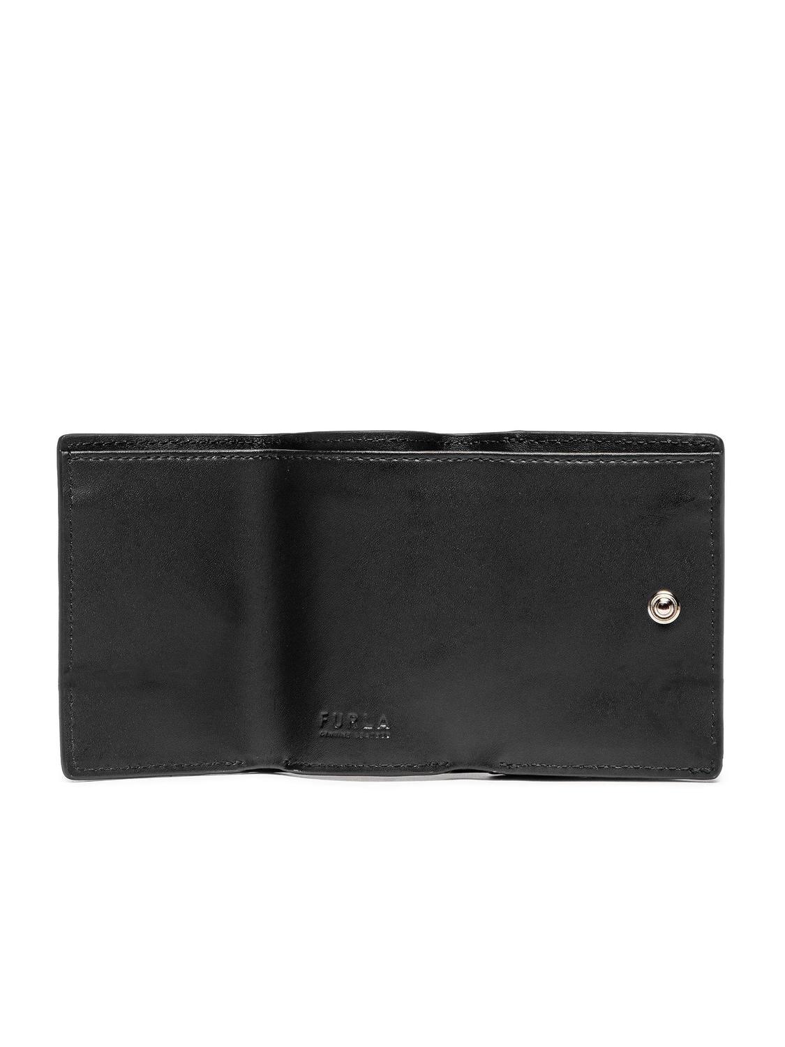 Furla Moon Cartera De Piel Compacta Negro - ¡Compra A Precios De Outlet!
