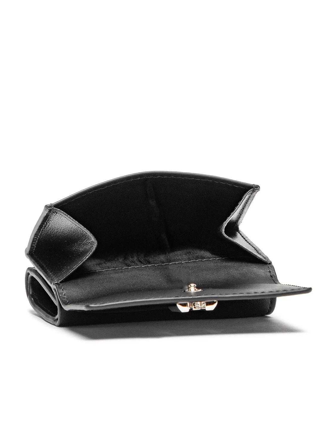 Furla Moon Cartera De Piel Compacta Negro - ¡Compra A Precios De Outlet!